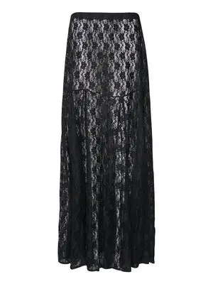 AMY LYNN Jolie Lace Maxi Skirt - Black