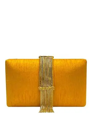 SIMITRI Fringe Clutch - Gold