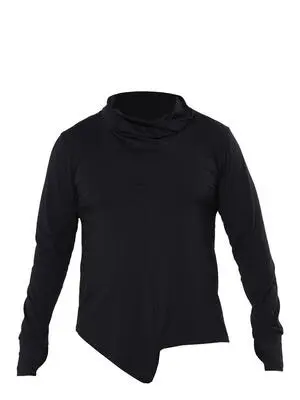 METAMORPHOZA S Turtleneck Top With Thumbhole Sleeves - Black