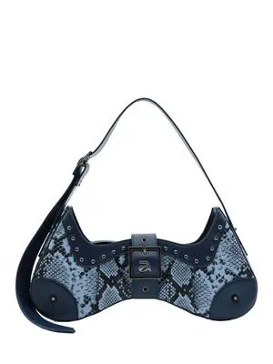 A BY ANYAH Archie Serpiente Azul Shoulder Bag - Blue