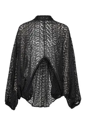 LIONESS BY TF Ebony Luxe Lacy Short Tunic - Black