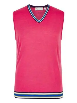 MG RIVERS Extrafine Merino And Silk Tank Top - Pink