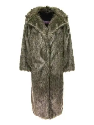 SILVIA SERBAN Long Hair Fur Coat/vest - Grey