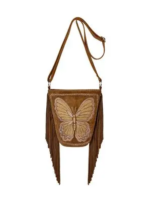 JODI LEE California Sister Embroidery Bag Whiskey - Brown