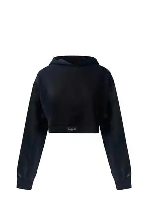 MARGOT VII Sweatshirt With Leather Effect Sleeves - Black