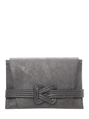 GRÁINNE MAHER Anu Convertible Clutch Pewter Metallic - Silver