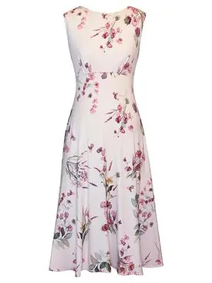 ALIE STREET LONDON Luna Midi Dress With Pockets In Petal Floral - Pink