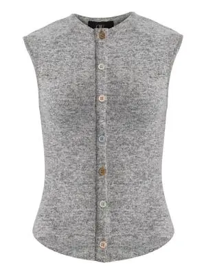OW Rue Sleeveless Knit Vest - Grey
