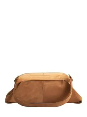 TARA STUDIO Bella Suede Leather Bag - Brown