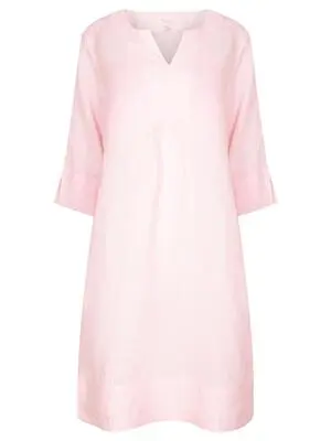 NOLOGO-CHIC Life Style Easy Tunic Dress Linen Shell - Pink