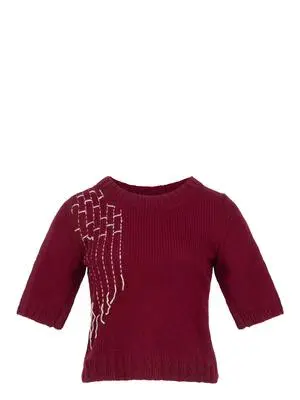 GUNDA HAFNER LTD Burgundy Cashmere Top - Red