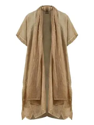 ZHENABIA Shawl Kimono - Desert Sand - Hooded Kimono Brown