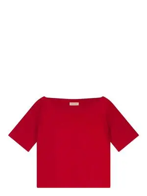 MARIANNE BY MARIE JORDANE Cléo Asymmetrical T-shirt - Red