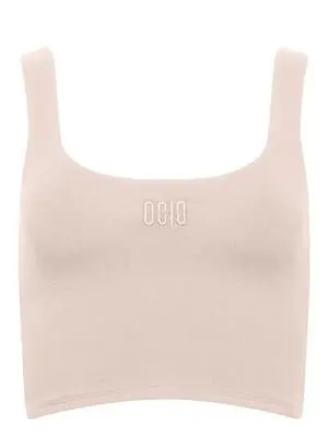 OCIO LEISUREWEAR Double Scoop Tank In Bloom - Orange