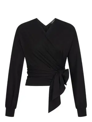 MARIANNA DÉRI Wrap Shirt - Black