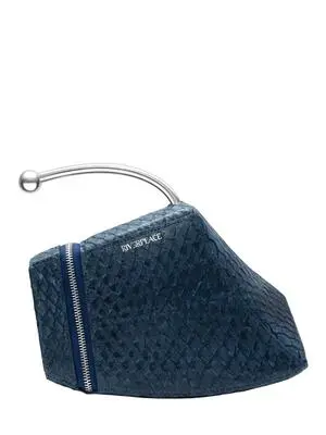 RIVERPEACE.CO Lophius Fish Leather Clutch Bag - Blue