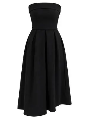 GIRL IN MIND Danni Strapless Bandeau Midi Dress - Black