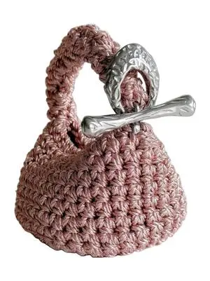 ISKRA Micro Gigi Clasp Bag - Metallic Rose Pink