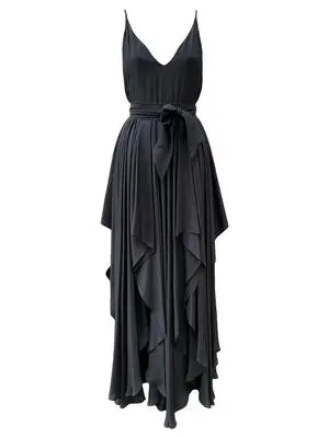 IMAATU Asymmetrical Silk Gown - Black