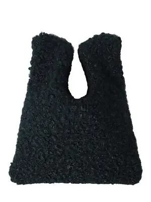 2KSTYLE Teddy Faux Shearling Mini Pouch - Black