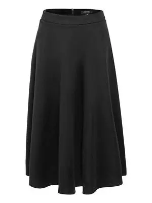 SMART AND JOY Flared Knee-length Skirt - Black