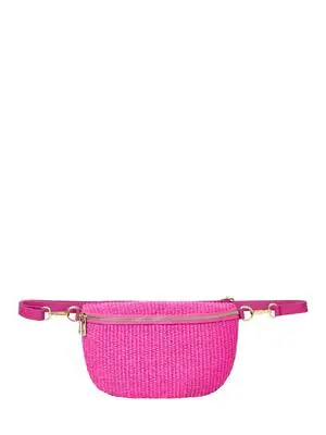 BETSY & FLOSS Raffia Belt Bag - Pink