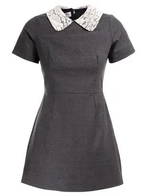 SOFIA TSERETELI Short Wool Dress - Grey