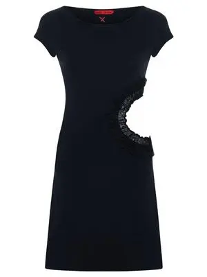 PCFG Daydreamers Short Sleeve Lace Detail Mini Dress - Black