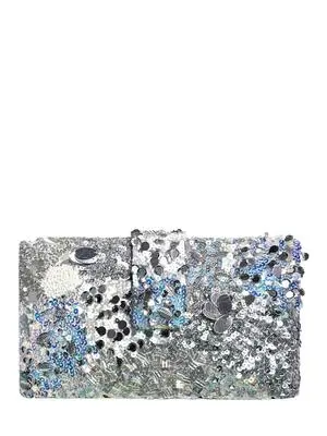 SIMITRI Garnet Clutch - Silver