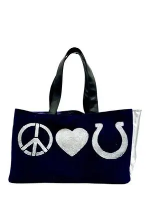 LYNN TALLERICO Mahjong Tote In Navy - Blue
