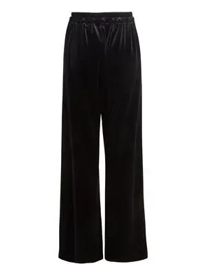 SARVIN High-waisted Velvet Trousers - Black