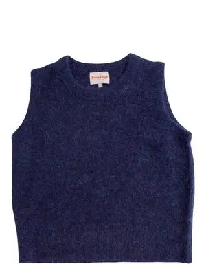 PORRIDGE KNITWEAR Alpaca Julia Tank In Inky - Blue