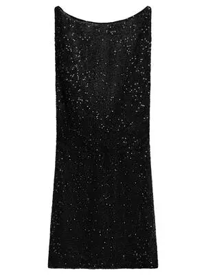 NOCTURNE Sequin Open Back Mini Dress - Black