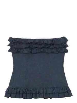 Carmen Says Denim Noctis Top - Blue