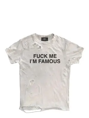 OTHER UK I'm Famous" Distressed Graphic T-shirt - White