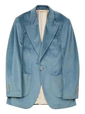GRESHAM BLAKE Light Velvet Jacket - Blue