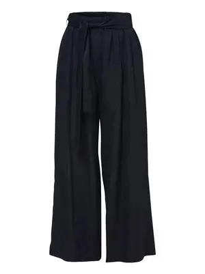 HELEN MCALINDEN Hepburn Linen Wide Leg Trouser - Black