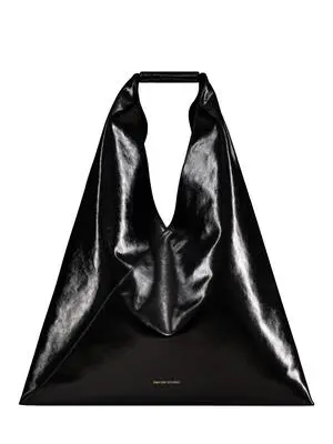 OWLISH STUDIO Savanna Vegan Leather Hobo Bag Patent - Black
