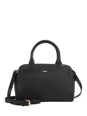 PAUL COSTELLOE Giselle Leather Crossbody Bag Jet - Black