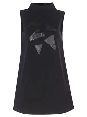 MIRIMALIST Piton Triangle Mini Dress - Black
