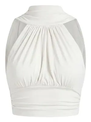 KHELA THE LABEL Stay Close Top Off - White