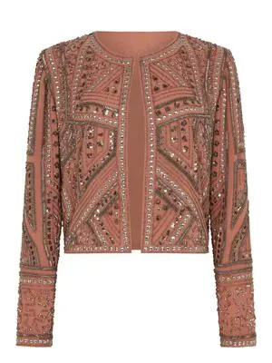 ROSE & NANCY Briar Sequin Trophy Jacket - Pink