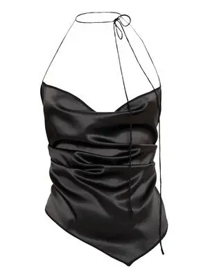 SVETA MILANO Saint-tropez Silk Top - Black