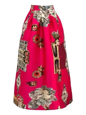 MAXJENNY Evening Skirt Sicily Hot Pink - Red