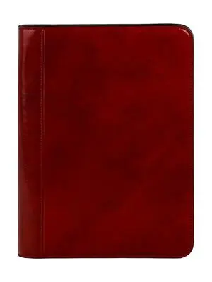 TIME RESISTANCE Leather Docuts Folder Organizer - Candide - Red