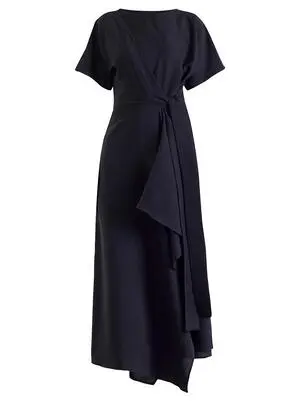 MEEM LABEL Baxter Wrap Dress Black