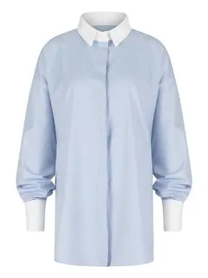 CLOTHES BY LOCKER ROOM Striped Color-block Shirt - Blue