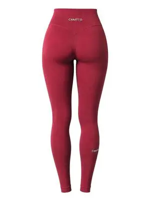 CMMTTD Seamless Sculpt Legging Burgundy - Red