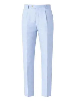 KOY CLOTHING Light Suit Trousers Linen, Wool & Silk - Blue