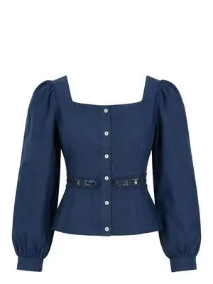 Mind Traveler Roma Navy Blouse - Blue